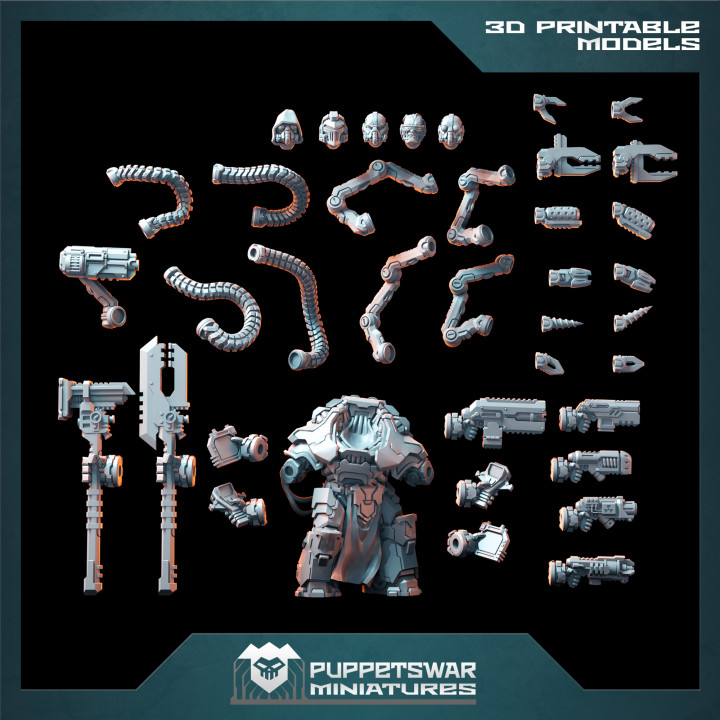 3D Printable Knight Prime Engineer by Puppetswar Miniatures