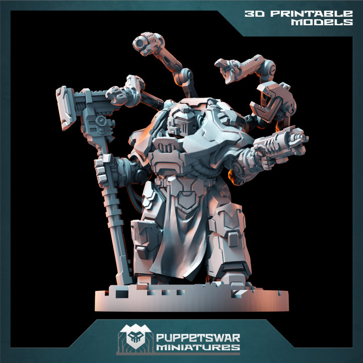 3D Printable Knight Prime Engineer by Puppetswar Miniatures