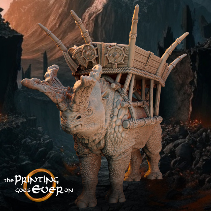 3D Printable Horned Beast of Groz - C - Presupported by The Printing ...