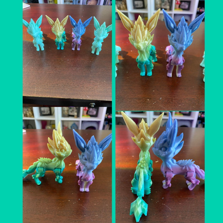 3D Printable Flexible Fox Bundle by The Dragon's Den