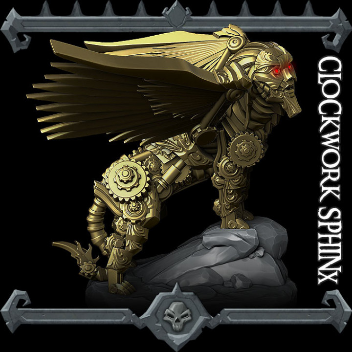 3D Printable Clockwork Sphinx by RocketPigGames