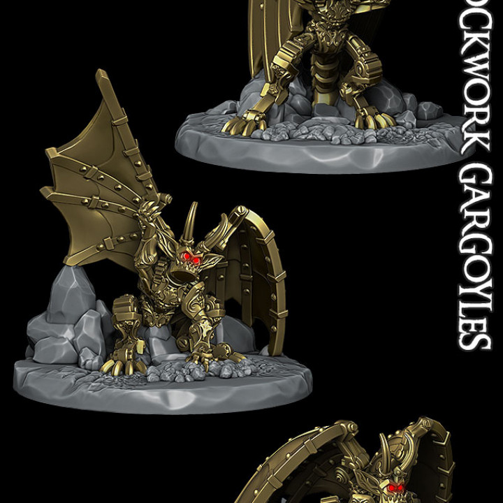 3D Printable Clockwork Gargoyles by RocketPigGames