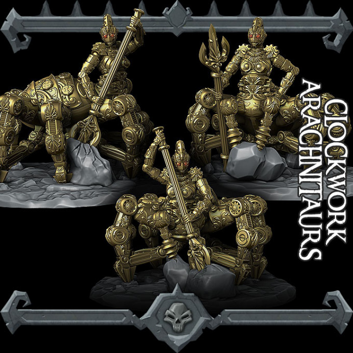 3D Printable Clockwork Arachnitaurs by RocketPigGames