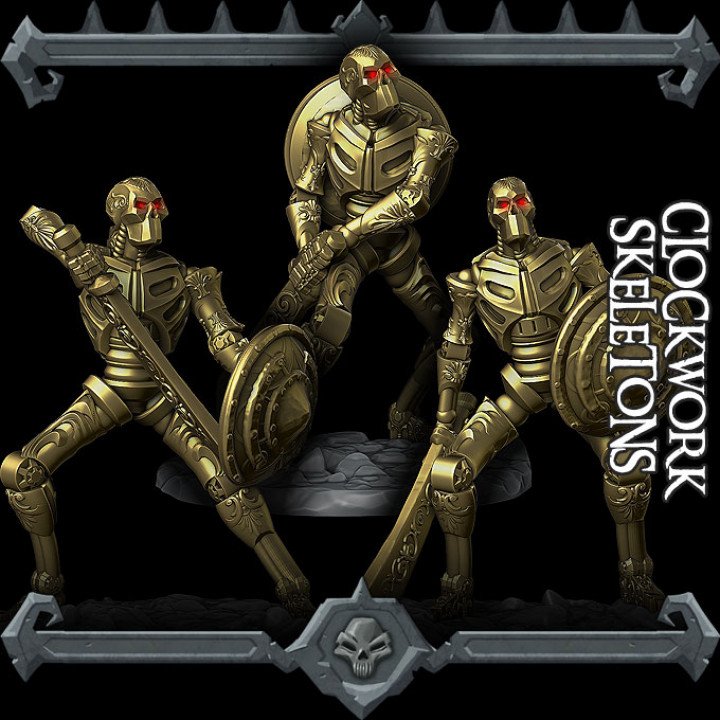 3D Printable Clockwork Skeletons by RocketPigGames