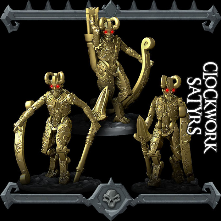 3D Printable Clockwork Satyrs by RocketPigGames
