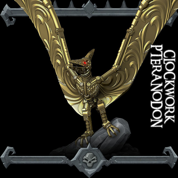 3D Printable Clockwork Pteranodon by RocketPigGames