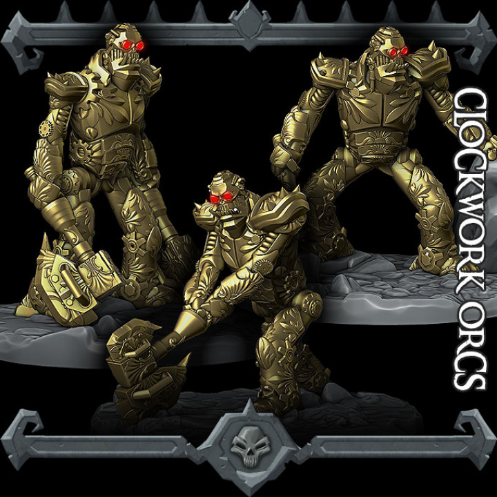3D Printable Clockwork Orcs by RocketPigGames