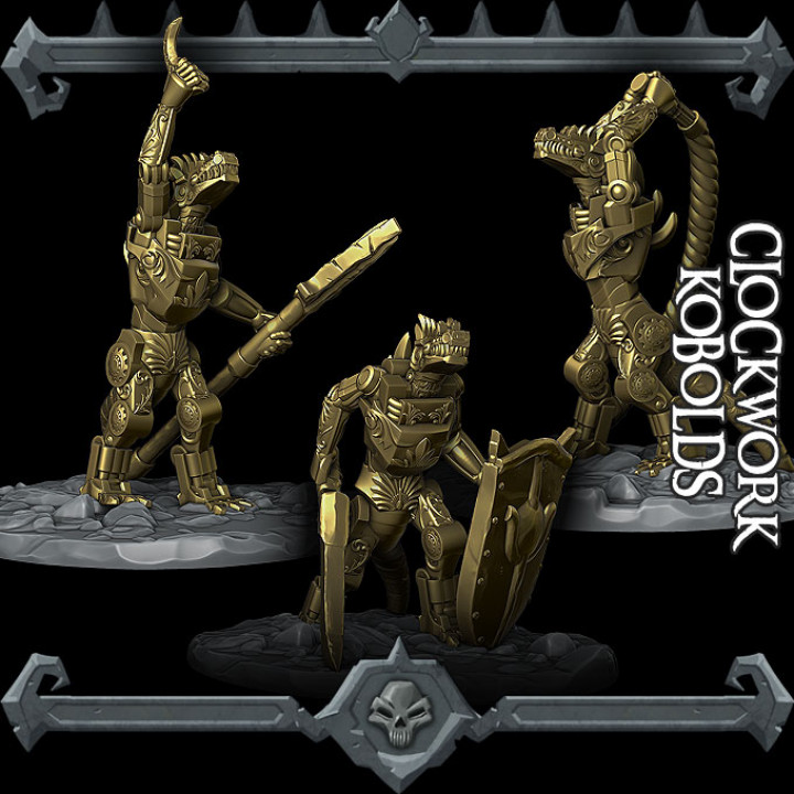 3D Printable Clockwork Kobolds by RocketPigGames