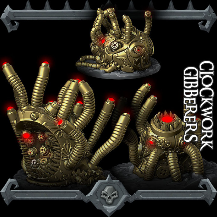 3D Printable Clockwork Gibberers by RocketPigGames