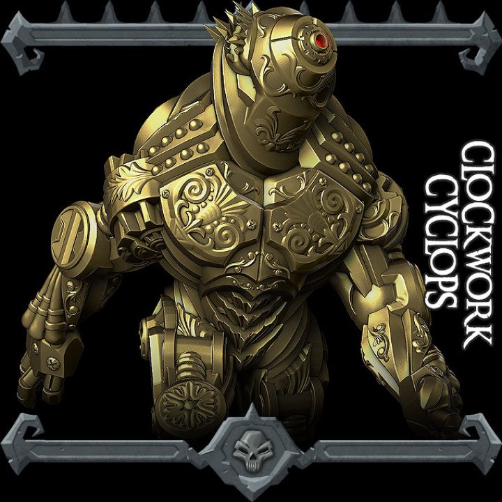 3D Printable Clockwork Cyclops by RocketPigGames