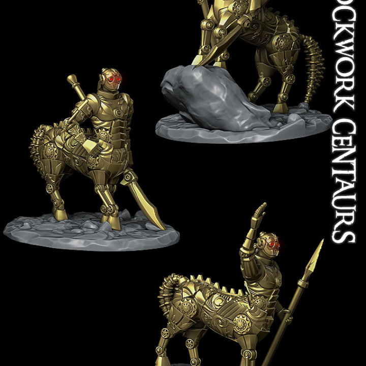 3D Printable Clockwork Centaurs by RocketPigGames