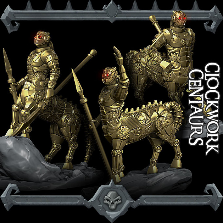 3D Printable Clockwork Centaurs by RocketPigGames