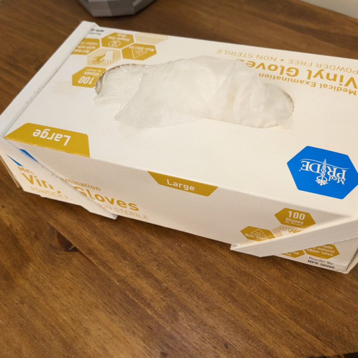 3D Printable Disposable Gloves Wall Bracket by Josh