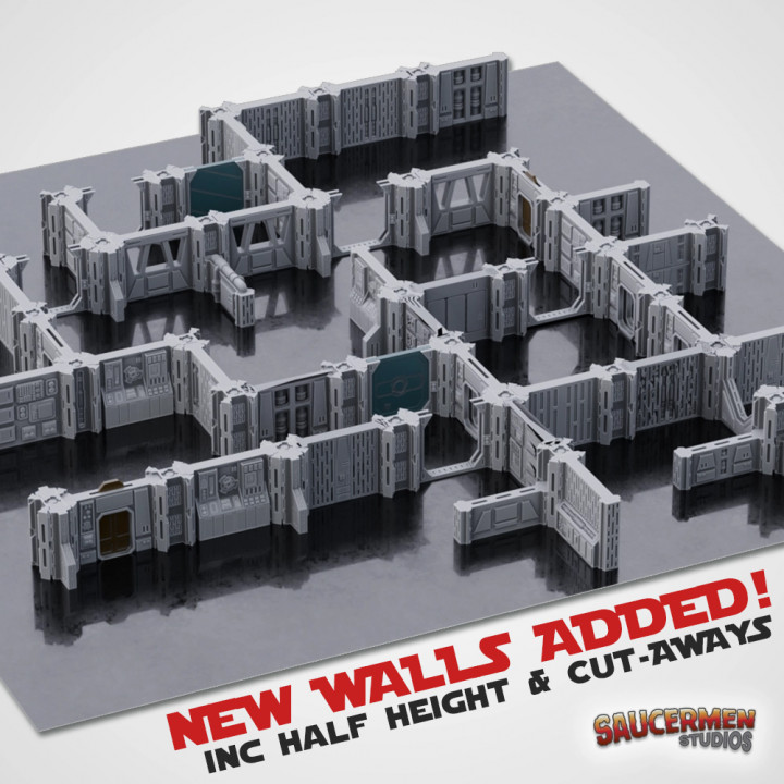 3D Printable Intergalactic Assault: Modular Walls – Base Set by ...