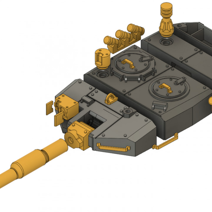 3D Printable Extra Leopard Turrets: 3D Printable for 28mm Wargames by ...
