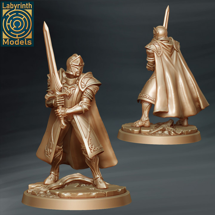 3D Printable Templar Knights - 32mm scale by Labyrinth Models