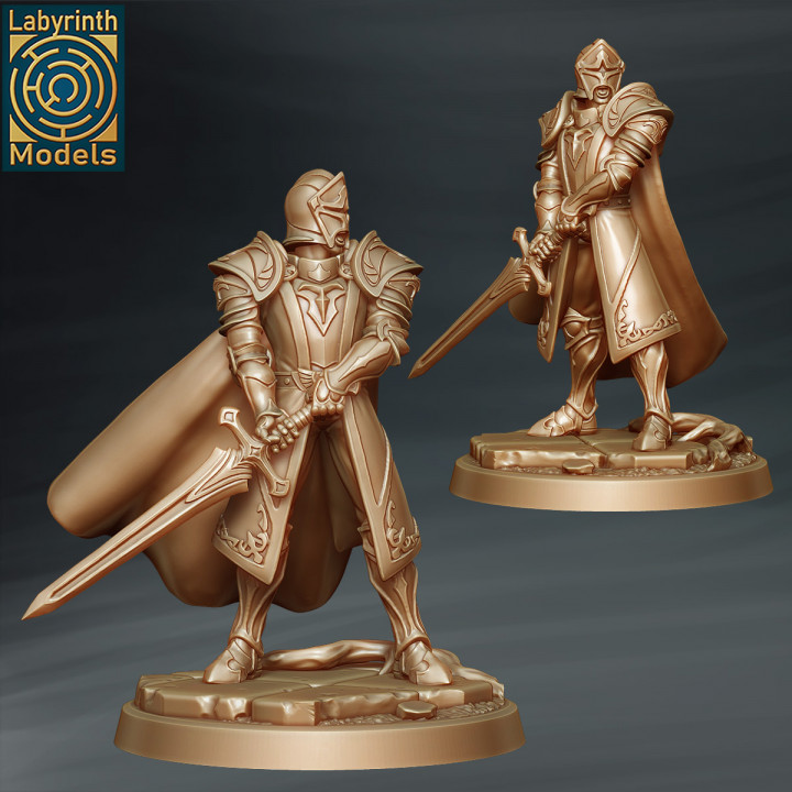 3D Printable Templar Knights - 32mm scale by Labyrinth Models