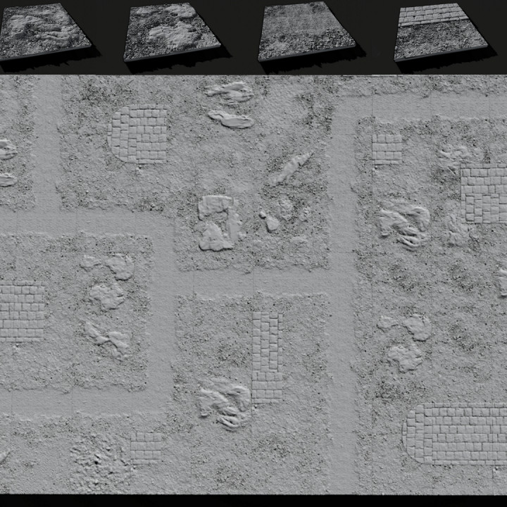 3D Printable 3D Printable Ground Terrain | STL Files | 6" x 6" Tiles ...