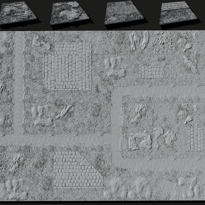 3D Printable 3D Printable Ground Terrain | STL Files | 6" x 6" Tiles ...