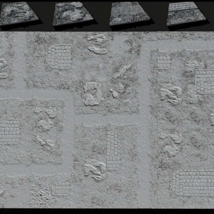 3D Printable 3D Printable Ground Terrain | STL Files | 6" x 6" Tiles ...