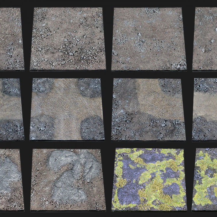 3D Printable 3D Printable Ground Terrain | STL Files | 6" x 6" Tiles ...