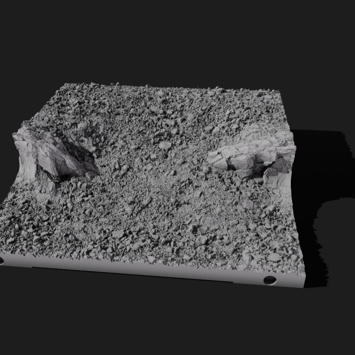 3D Printable 3D Printable Multi Level Cliff Terrain | 6" x 6" Tiles ...