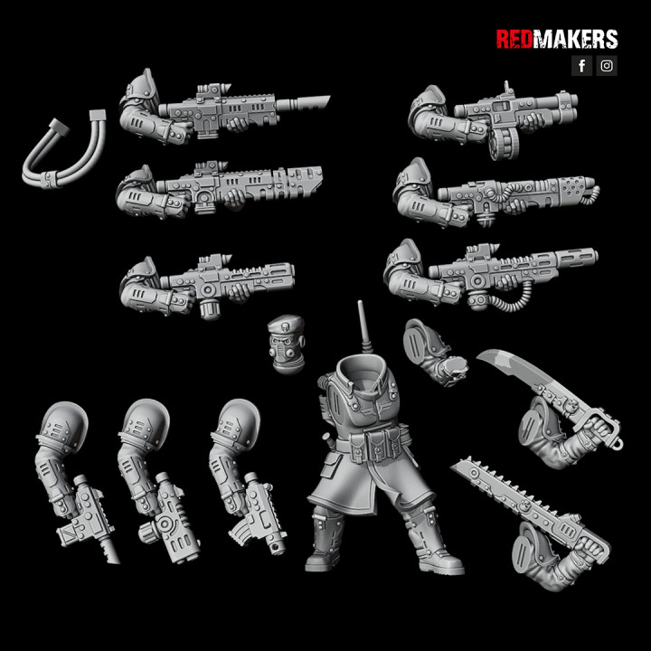 3D Printable Shock Troops - Command Elite Squad of the Imperial Force by RedMakers