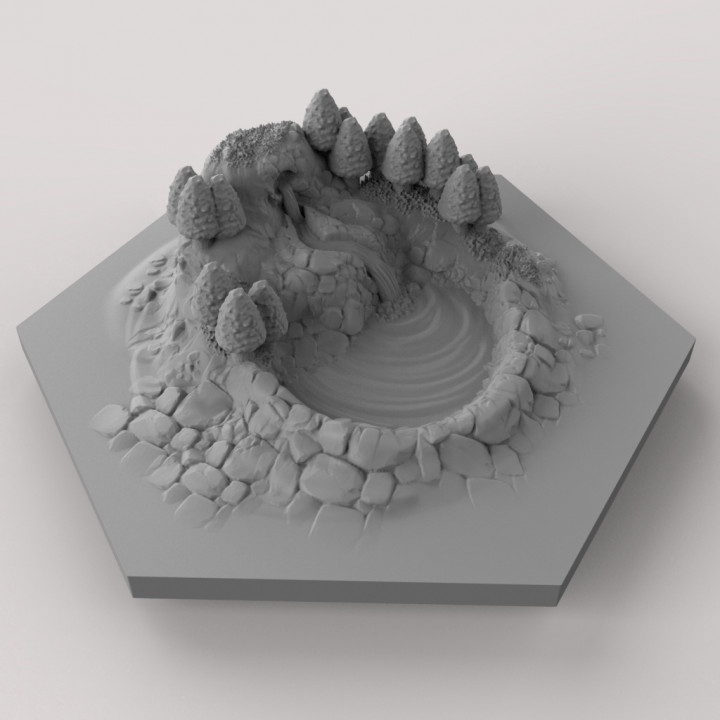 3D Printable HEXAGONAL PIECES FOR TABLETOP GAMES by Vórtice