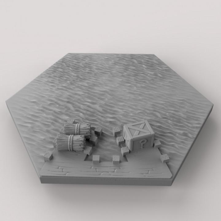 3D Printable HEXAGONAL PIECES FOR TABLETOP GAMES by Vórtice