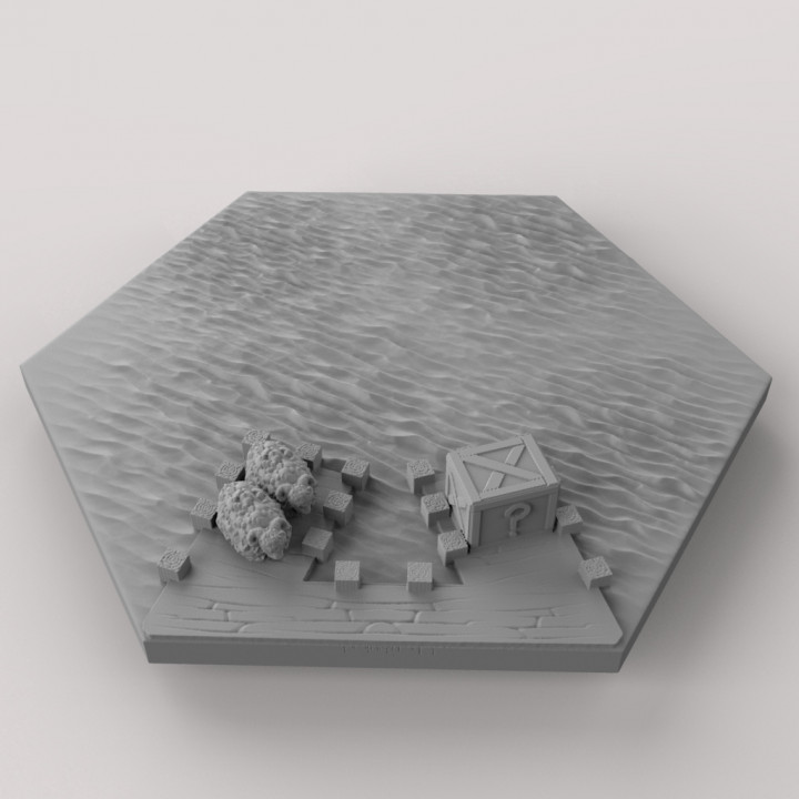 3D Printable HEXAGONAL PIECES FOR TABLETOP GAMES by Vórtice