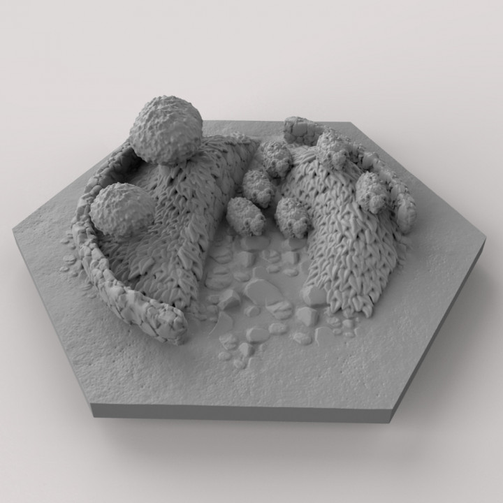 3D Printable HEXAGONAL PIECES FOR TABLETOP GAMES by Vórtice