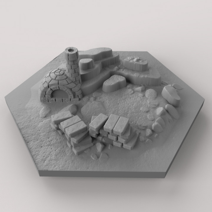 3D Printable HEXAGONAL PIECES FOR TABLETOP GAMES by Vórtice