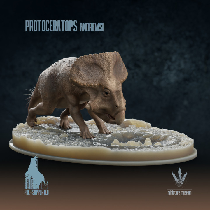 3D Printable Protoceratops andrewsi : Nesting by Miniature Museum