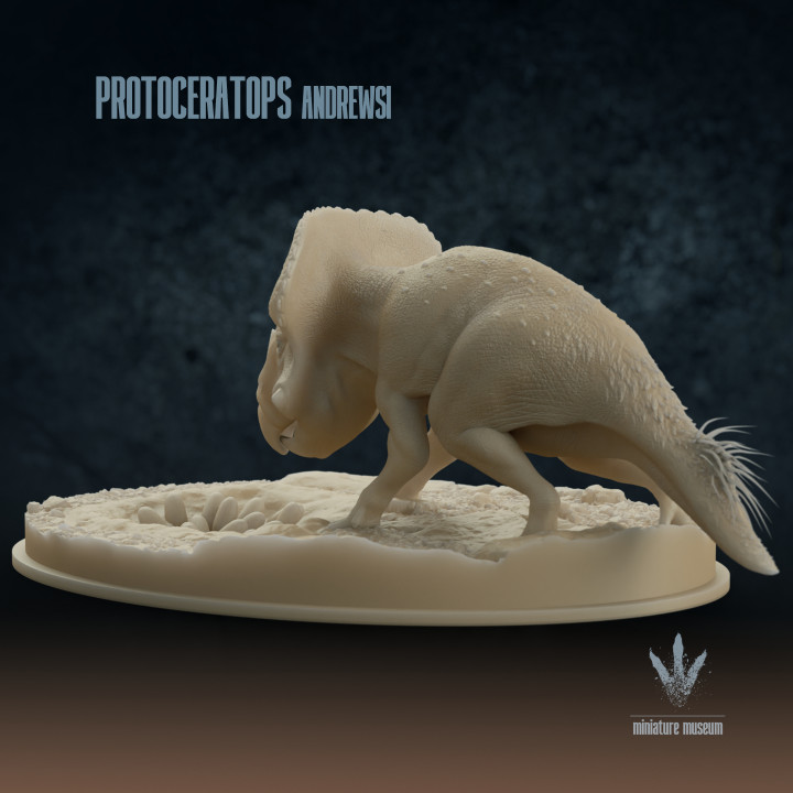 3D Printable Protoceratops andrewsi : Nesting by Miniature Museum