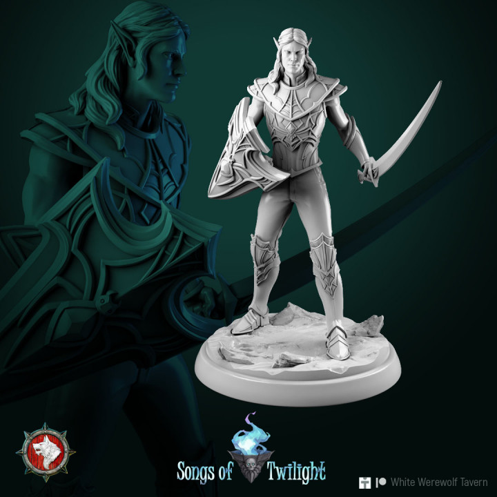3D Printable Drow Warriors set 6 miniatures 32 mm pre-supported by ...