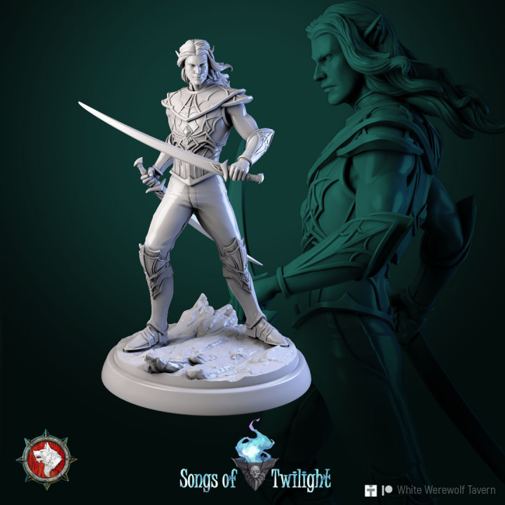 3D Printable Drow Warriors set 6 miniatures 32 mm pre-supported by ...