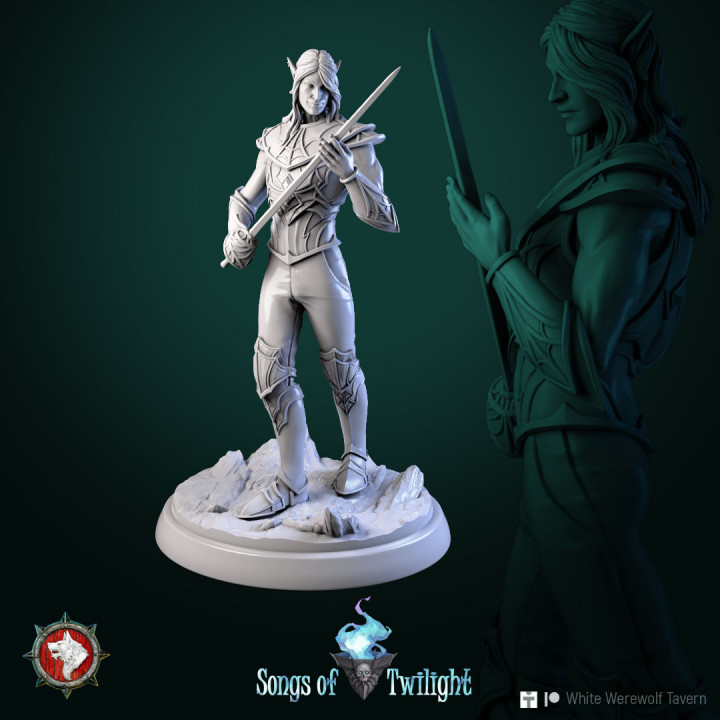 3D Printable Drow Warriors set 6 miniatures 32 mm pre-supported by ...