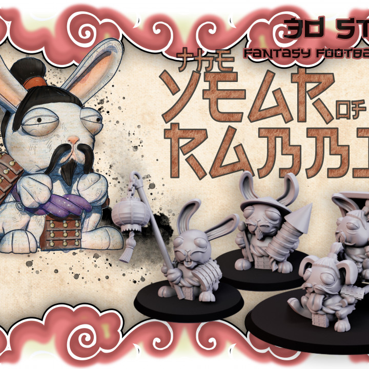 3D Printable The year of the rabbit full team by Crosslances