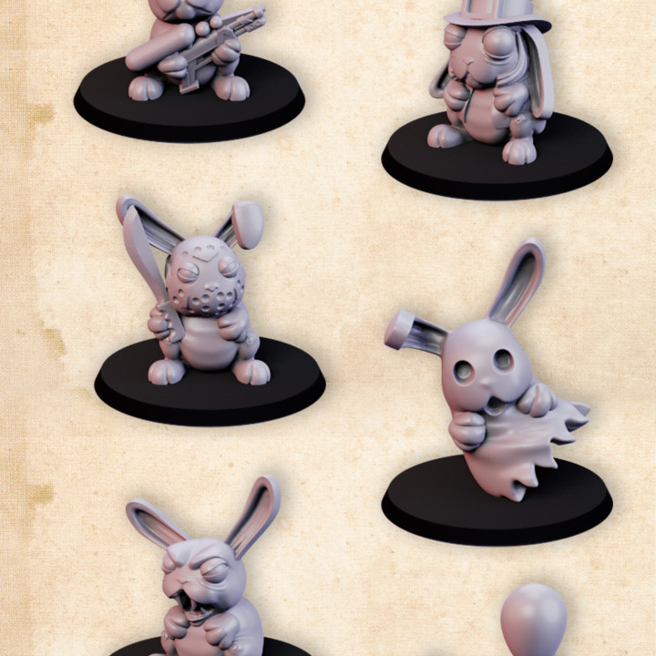 3D Printable Rabbit character pack by Crosslances