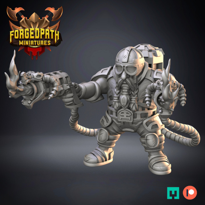 3D Printable Inferno Legion - Dwarf Flamethrower Unit by Forged Path ...