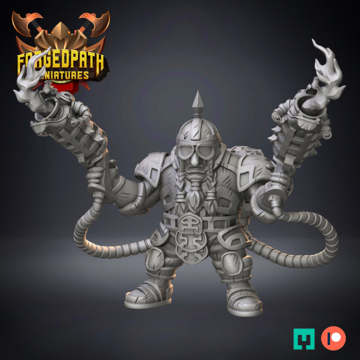 3D Printable Inferno Legion - Dwarf Flamethrower Unit by Forged Path ...