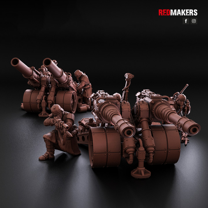 3D Printable Field Gun and Heavy Laser Cannon - Death Division - Field ...