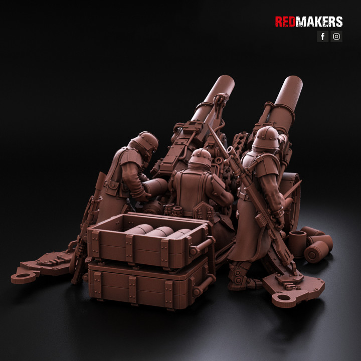 3D Printable Field Gun and Heavy Laser Cannon - Death Division - Field ...