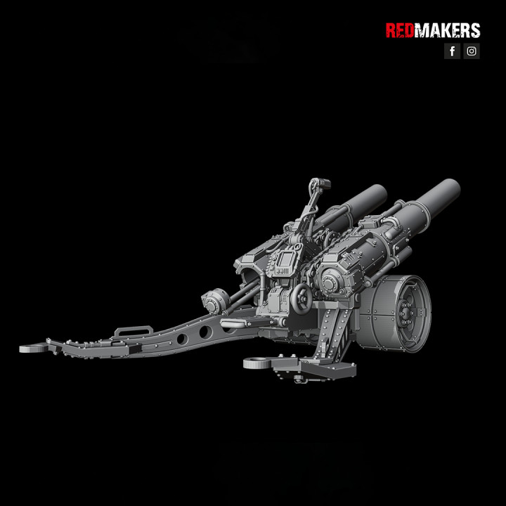 3D Printable Field Gun and Heavy Laser Cannon - Death Division - Field ...
