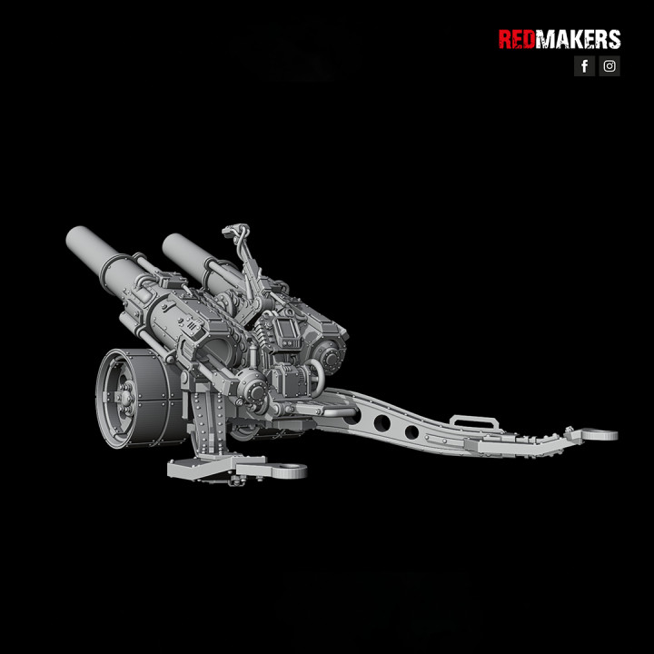 3D Printable Field Gun and Heavy Laser Cannon - Death Division - Field ...