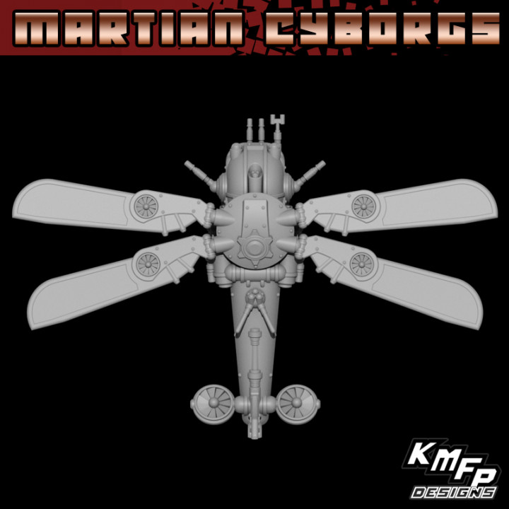 3D Printable Martian Cyborg Dynamo Aircopter (6-8mm) by KMFP Designs