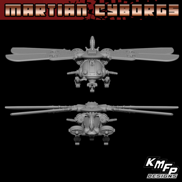 3D Printable Martian Cyborg Dynamo Aircopter (6-8mm) by KMFP Designs