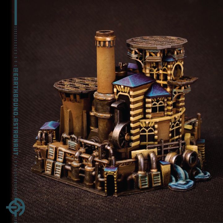 3D Print of Centre Piece Factory for Scythe Board Game / Display plinth ...