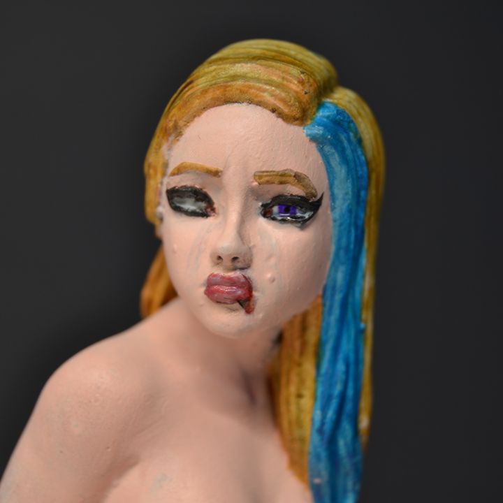 3d Print Of Slave Girl Sitting On Stone Sub Series 133 By Johnnypotato76