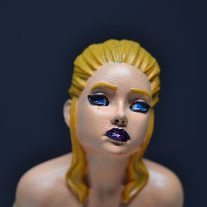 3d Print Of Slave Girl Sitting On Stone Sub Series 135 By Johnnypotato76